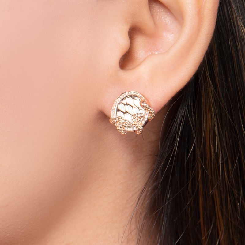 Buy Just Cavalli Rose Gold Stella Earrings Online
