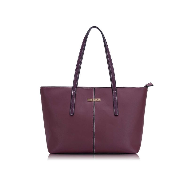 Buy Caprese Large Plum Casual Tote Handbag Online