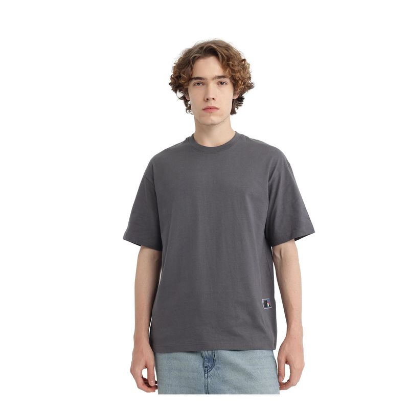 Buy Rare Rabbit Belet Dark Grey Hd Print Oversized Fit T-Shirt Online