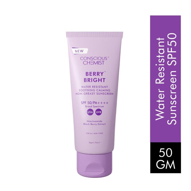 Buy Conscious Chemist Berry Bright Water Resistant Non-Greasy Sunscreen ...
