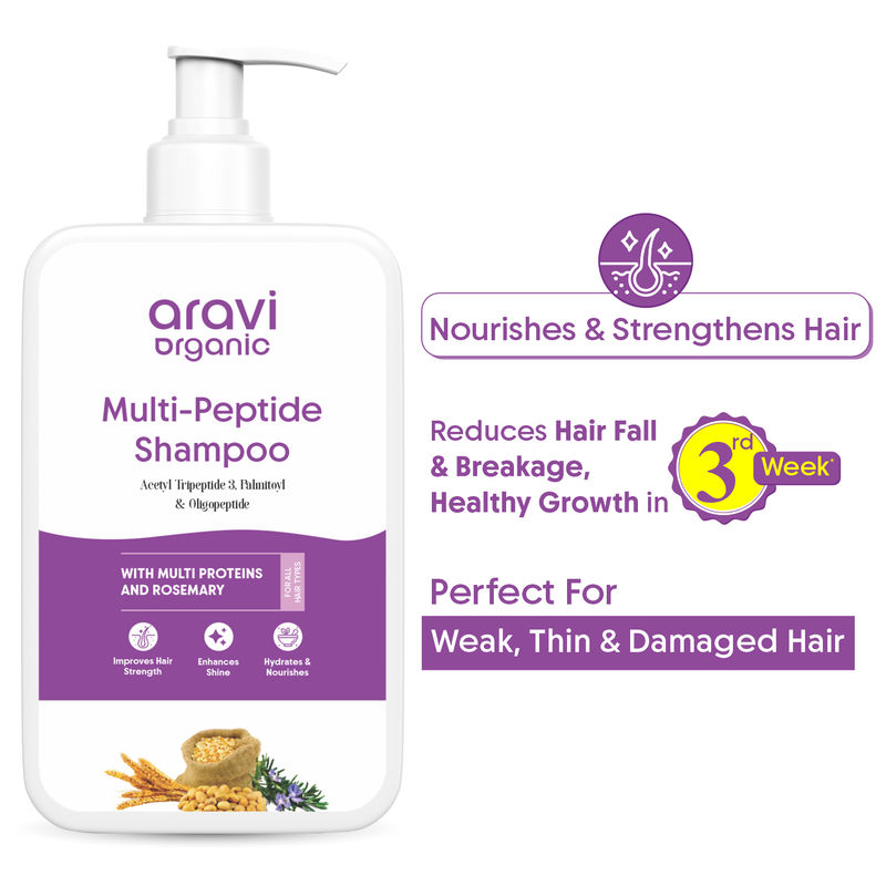 Buy Aravi Organic Anti-Hairfall Multi Peptide Shampoo - Acetyl ...