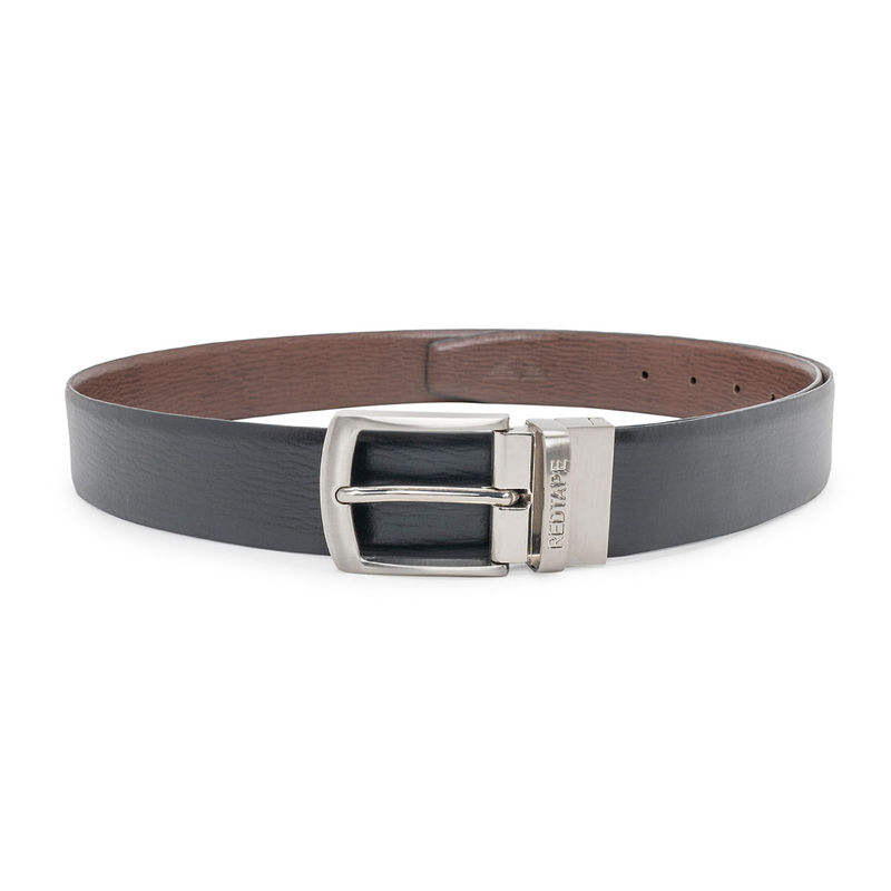 Red Tape Mens Black Brown Split Leather Belt: Buy Red Tape Mens Black ...