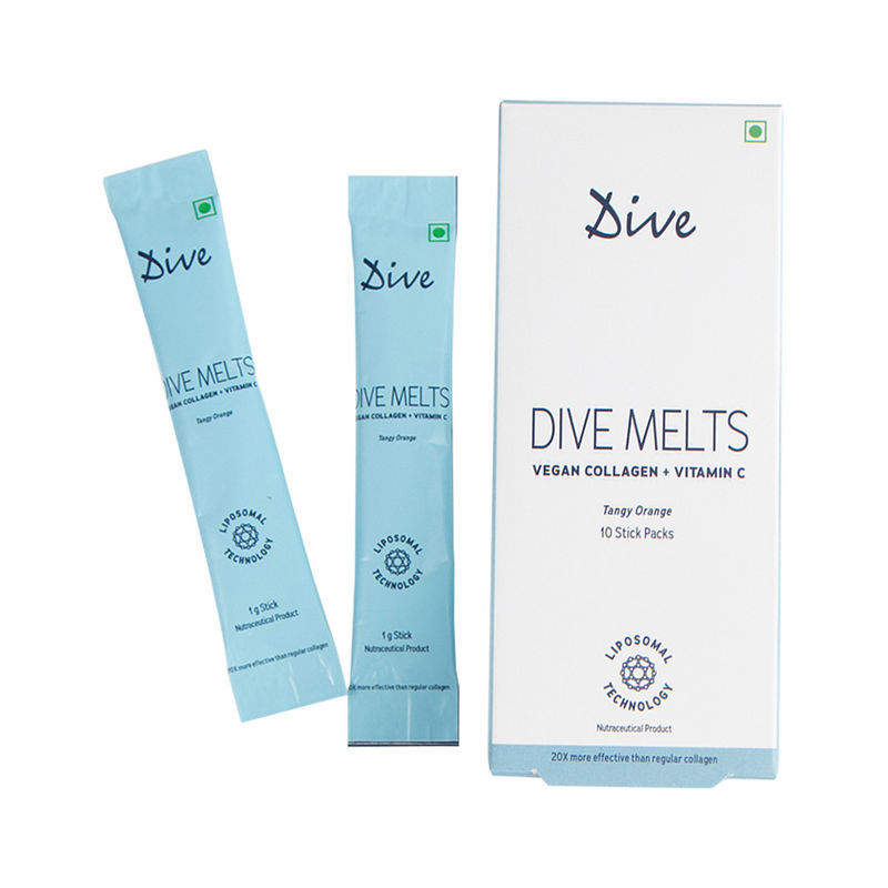 Buy DIVE Melts Vegan Collagen + Vitamin C Powder - Tangy Orange Online Buy DIVE Melts Vegan Collagen + Vitamin C Powder - Tangy Orange Online