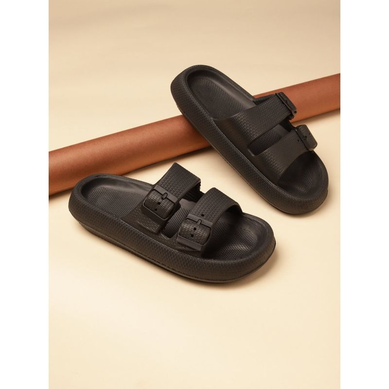 Buy Truffle Collection Black Solid Flats Online