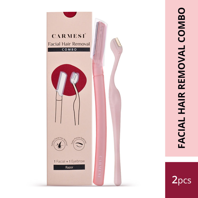 Buy Carmesi Face Hair Removal Combo - Pack of 1 Face Razor & 1 Eyebrow ...