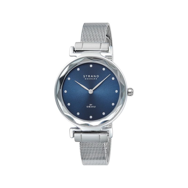 Buy Strand by Obaku Guava Cyan Quartz Blue Round Sunray Dial Womens ...