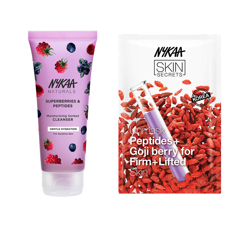 Buy Nykaa Naturals Peptide Face Wash and Sheetmask for Firm Skin Online