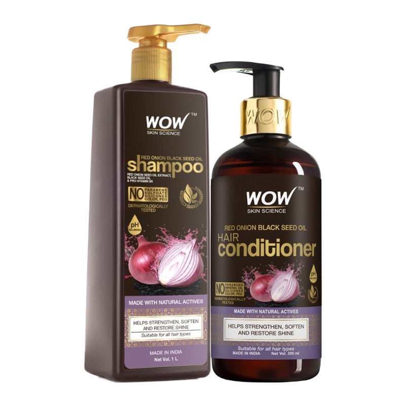 Buy WOW Skin Science Red Onion Black Seed Shampoo & Conditioner Online
