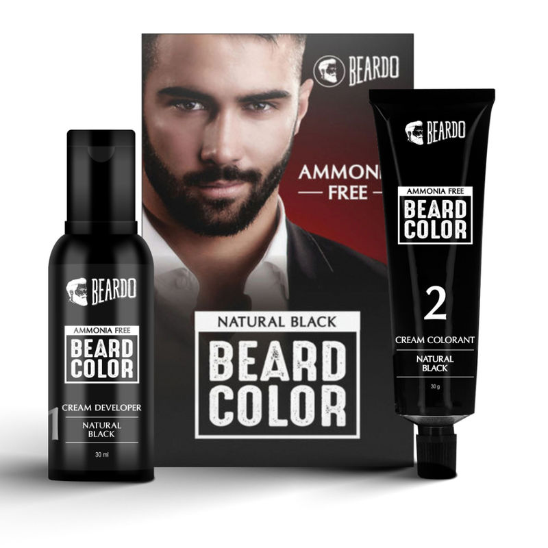 Buy Beardo Beard Color For Men - Natural Black Color for Men Long ...