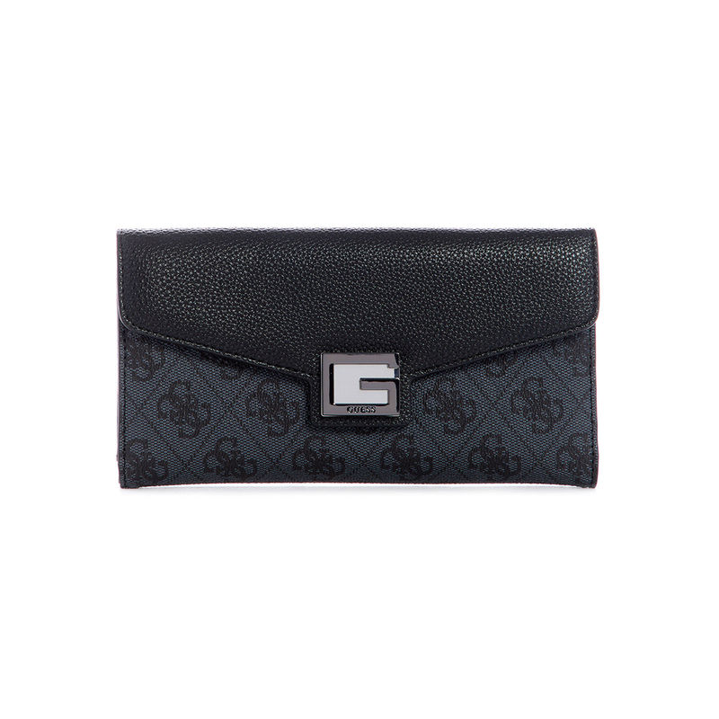Buy Guess Women Blue Printed Envelope With Snap Button Closure Online