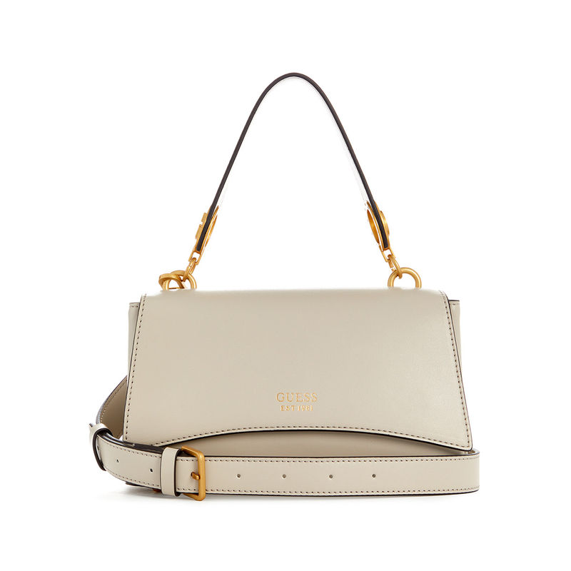 Buy Guess Women Beige Solid Handheld Bag With Magnetic Button Closure ...