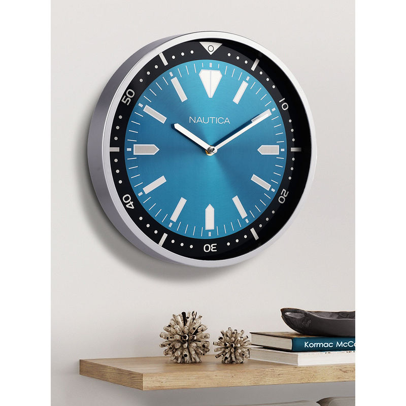 Buy Nautica Modern Wall Clock for Latest Stylish Home Chrome Dial Multi ...