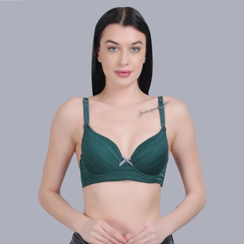 Buy Mod And Shy Self Designed Underwired Lightly Padded T Shirt Bra With