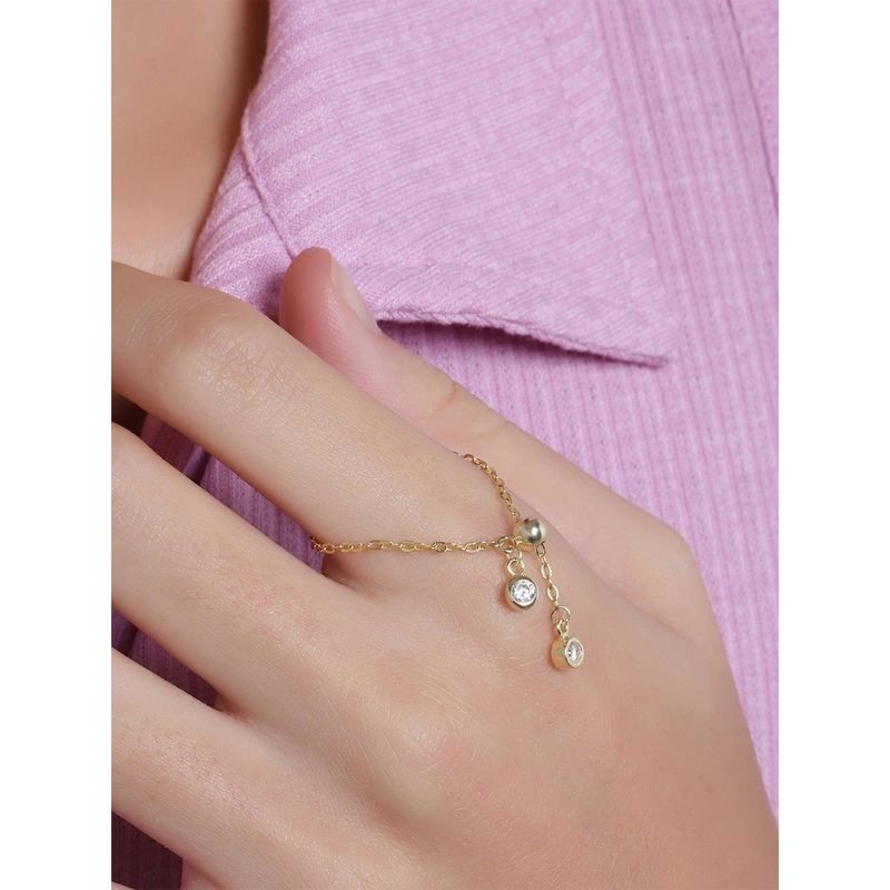 Buy Giva Sterling Silver Zircon Embrace Ring For Women(Adjustable) Online