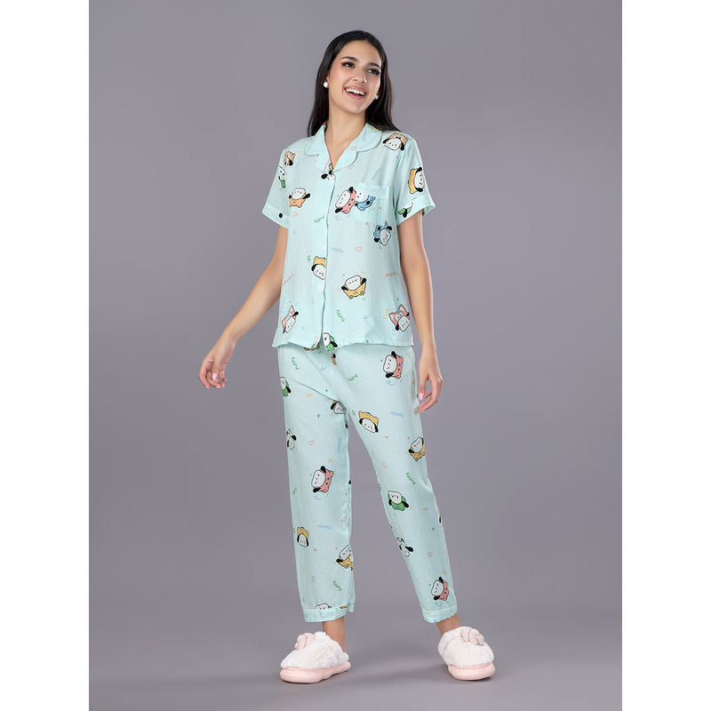 Buy Ansee by Addery Comfortable and Cute Bear Print Nightsuit (Set of 2 ...