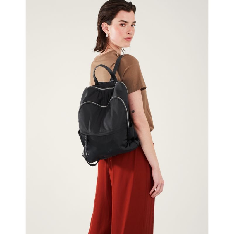 Buy Accessorize London Women's Black Plain Rucksack Backpack (M) Online