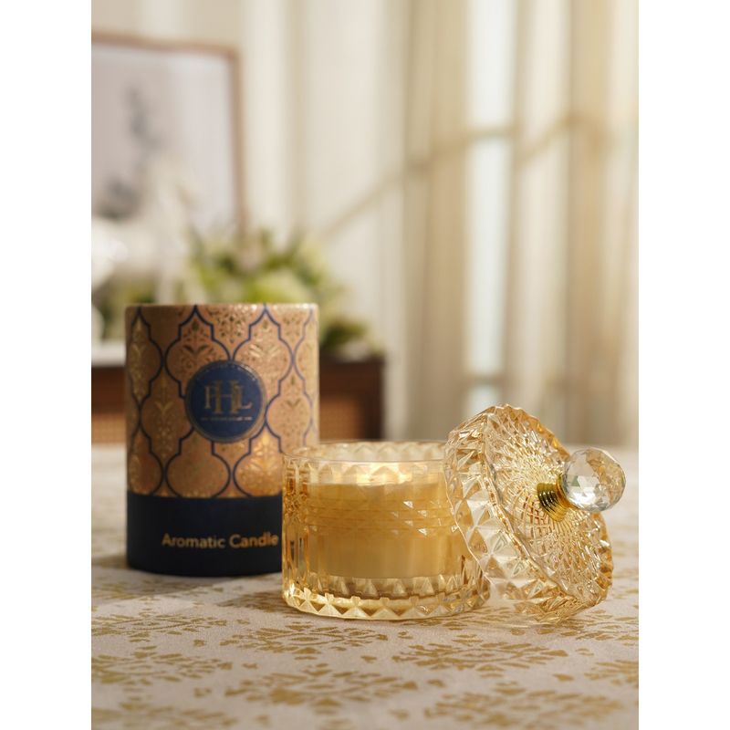 Buy Pure Home + Living Brown Diamond Textured Wax Filled Glass Jar Online