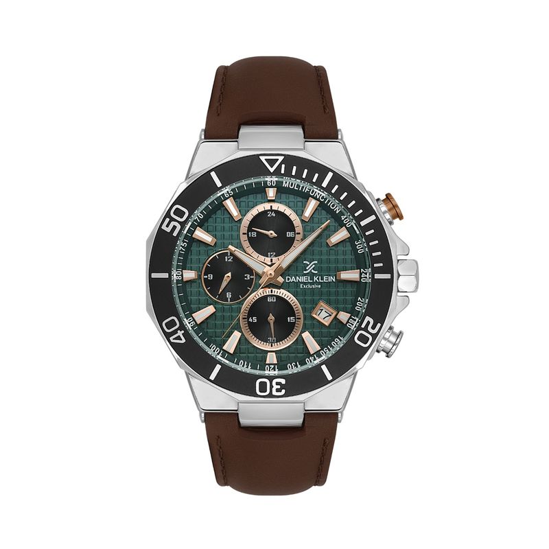 Buy Daniel Klein Exclusive Men Green Dial Leather Strap Watch - DK.1. ...