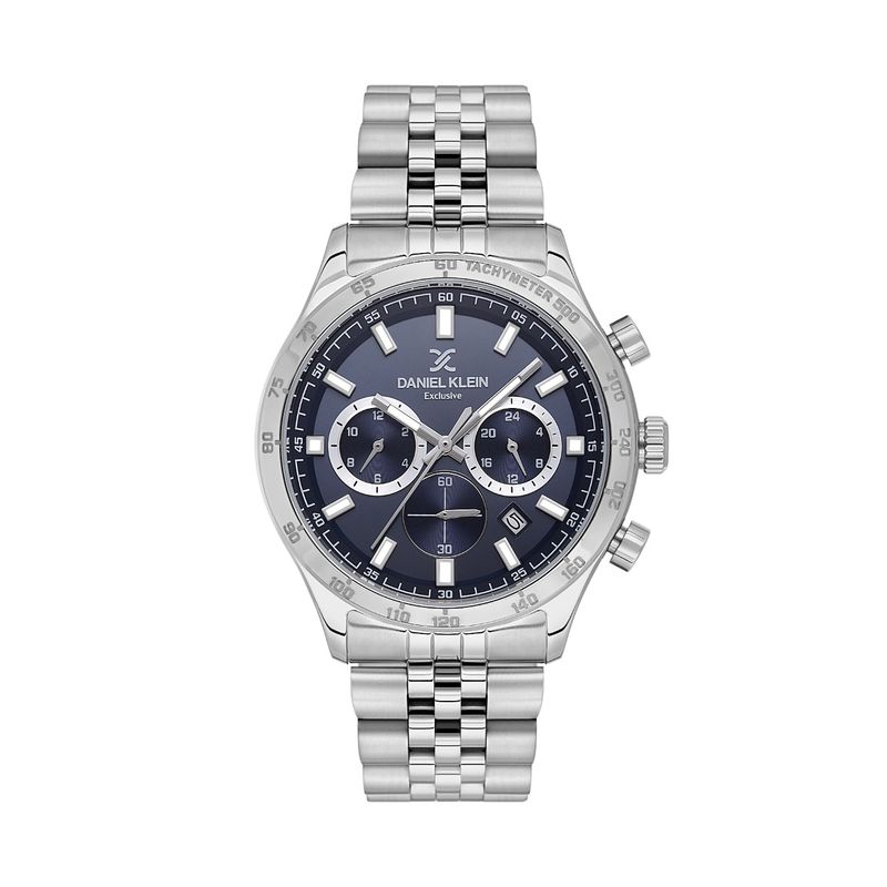 Buy Daniel Klein Exclusive Men Blue Dial Metallic Strap Watch - DK.1. ...