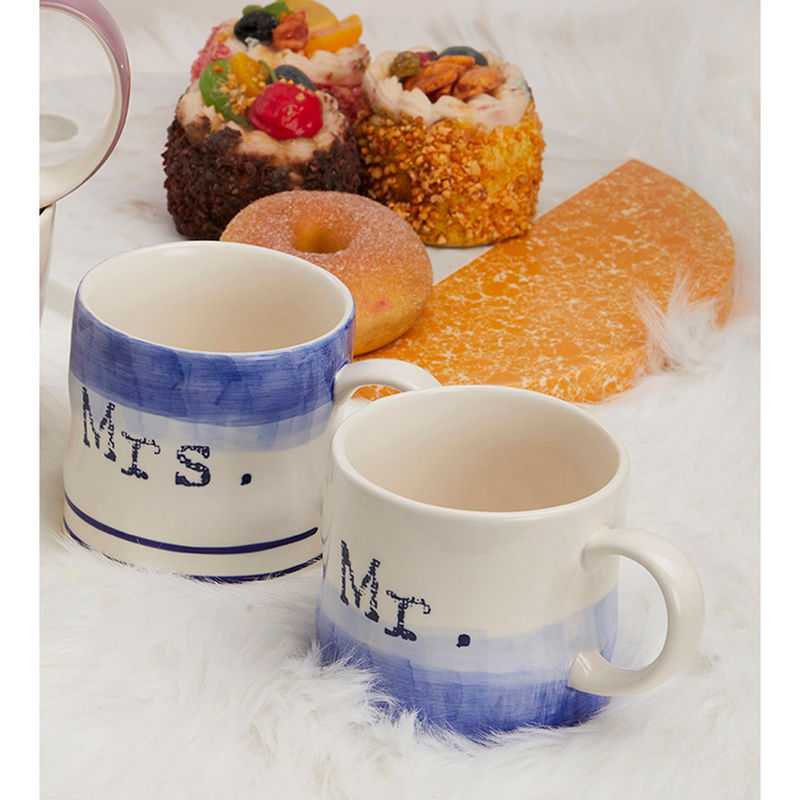 Buy The Wishing Chair Mr. and Mrs. Handpainted Ceramic Mugs (Set of 2 ...
