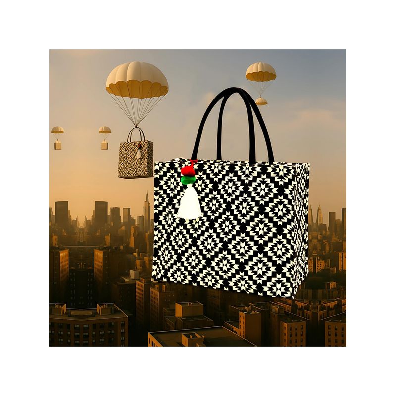 Buy Earth Bags Timeless Diamond Classic Pattern Contemporary Tote Bag ...