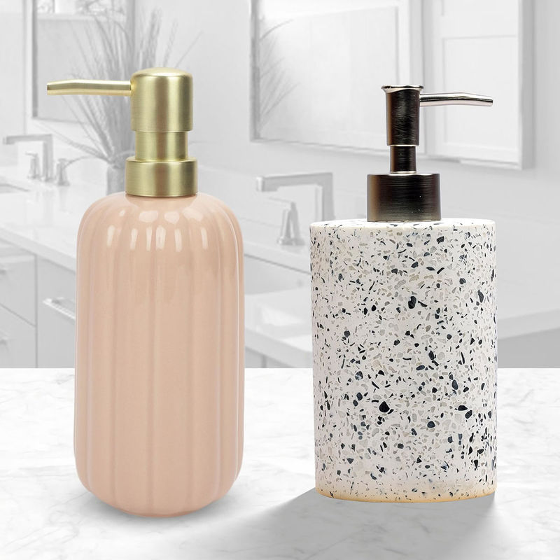 Buy Anko Set of 2 Soap Dispensers- Pink & White Online