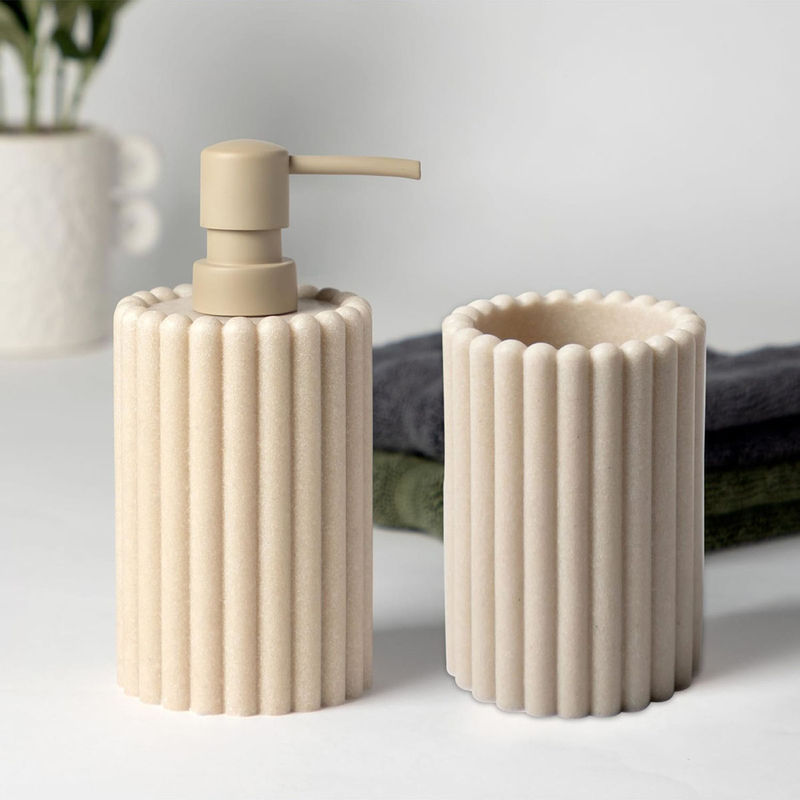 Buy Anko Set of 2- Soap Dispenser & Tumbler- White Online