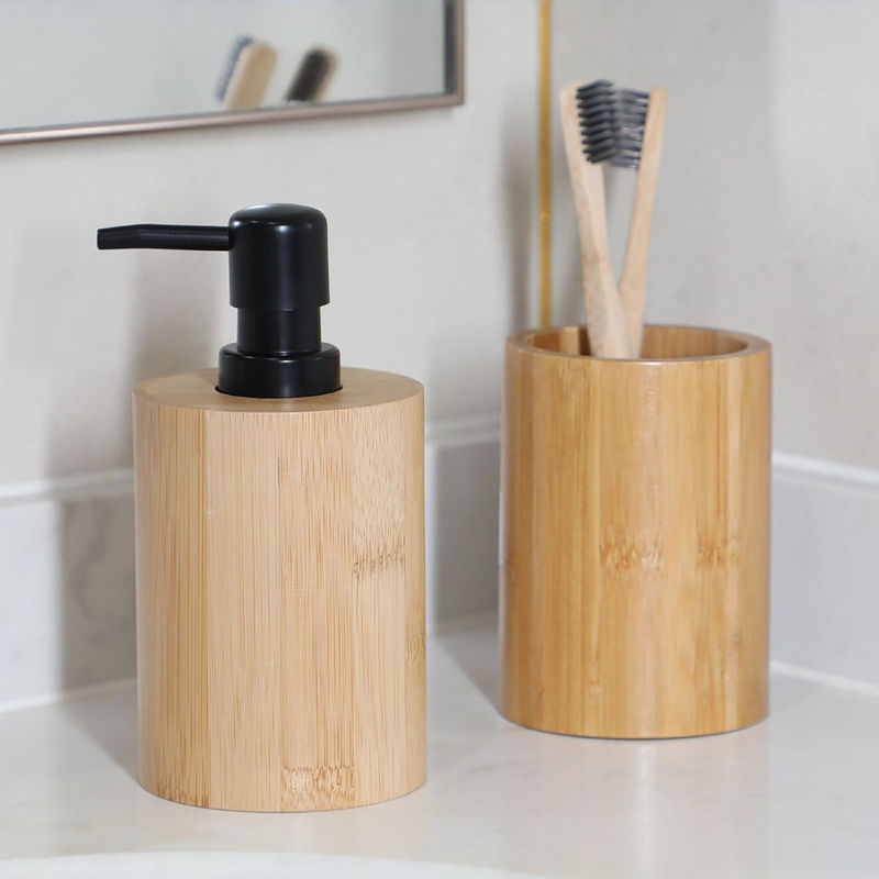 Buy Anko Set of 2 - Brown Soap Dispenser & Tumbler Online