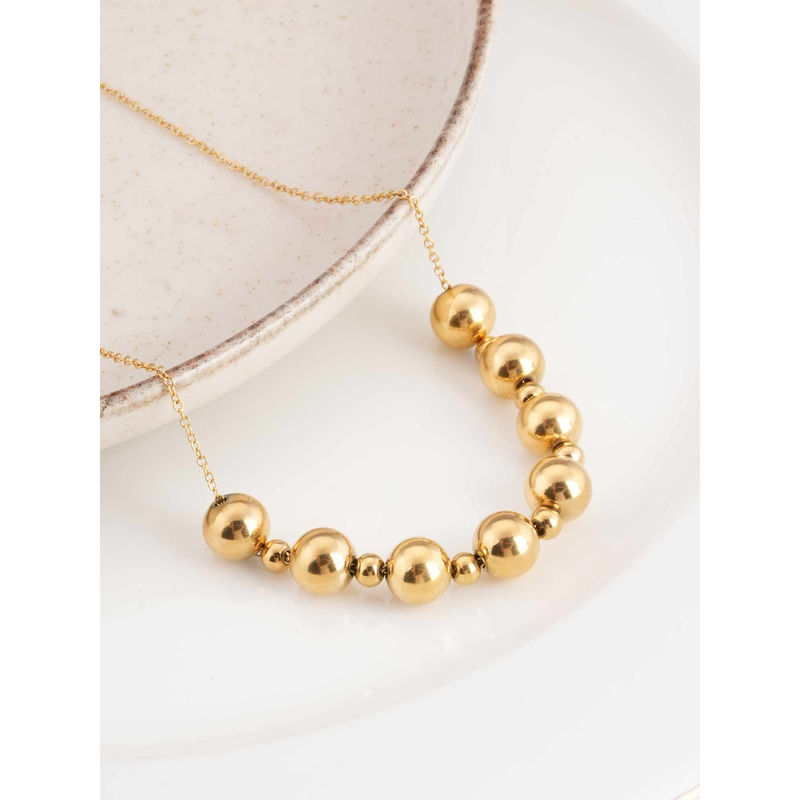 Buy Palmonas Gold Ball Chain Necklace for Womens Online