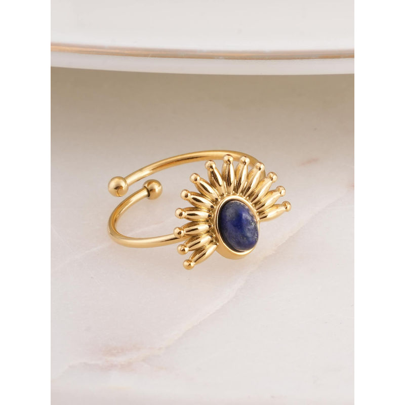 Buy Palmonas Blue Stone Sunburst Ring for Womens Online