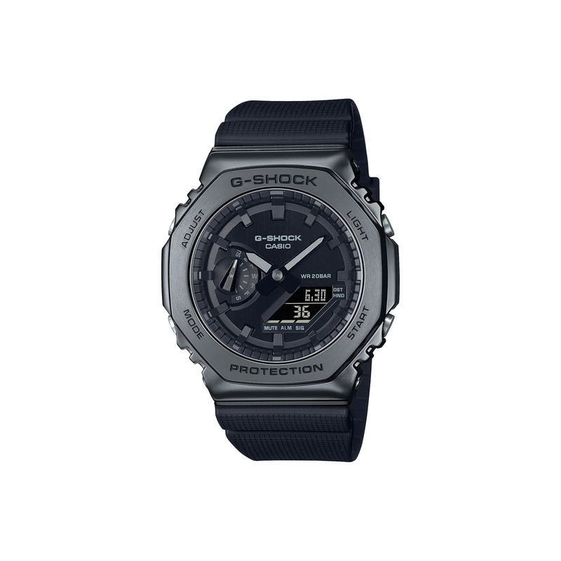 Buy Casio G-Shock GSteel GM-2100BB-1ADR Black Ip Analog-Digital Dial ...