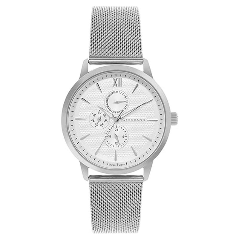 Buy Giordano Men Analog Stylish Mesh Band White Round Dial Watch (GD ...