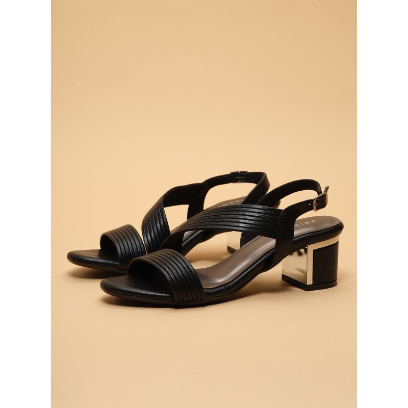 Buy Eridani Cathie Black Block Sandal Heels Online
