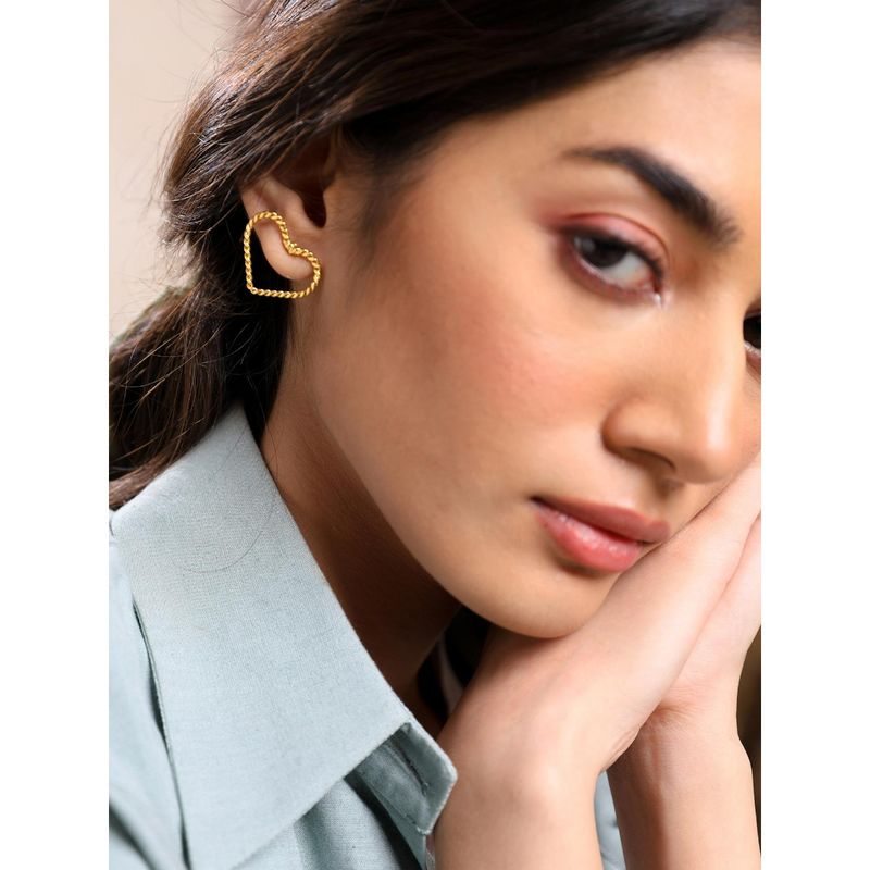 Buy So Fetch Gold All-Heart Earrings Online