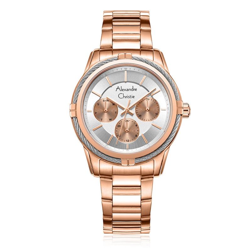 Buy Alexandre Christie AC 2843 BFB Multi Function Watch For Women ...