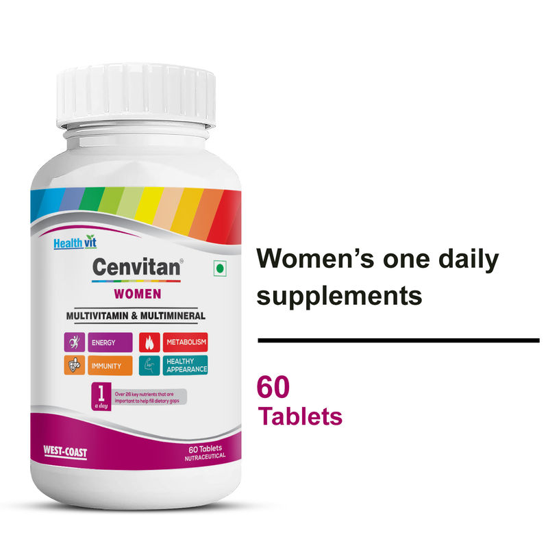 Buy Healthvit Cenvitan Women (Multivitamin & Multimineral) 60 Tablets ...