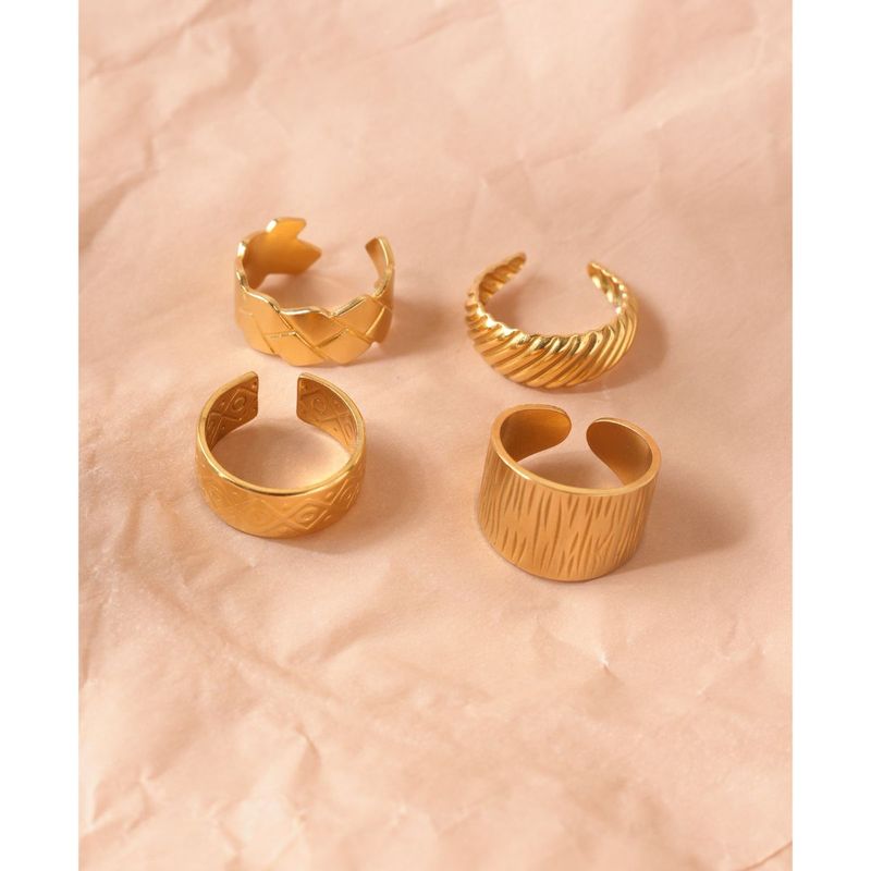 Buy Niska Infinity Stackers Anti Tarnish-Proof Rings (Pack of 4) Online