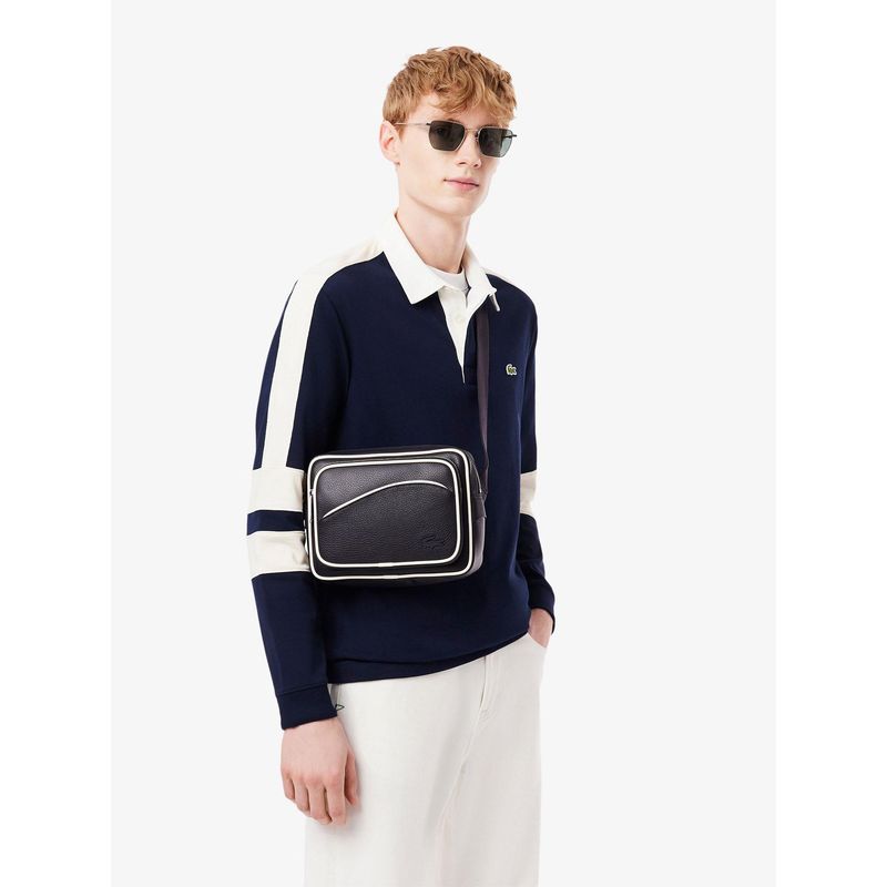 Buy Lacoste Blue Angy Leather Sling Bag Online