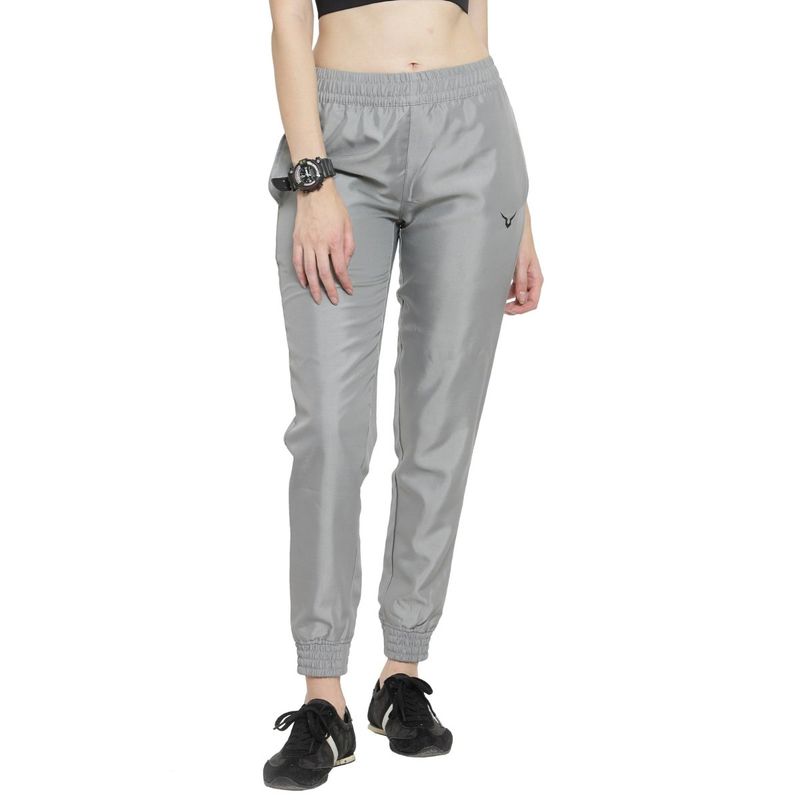 Buy INVINCIBLE Grey Women Micro Satin Jogger Pants Online