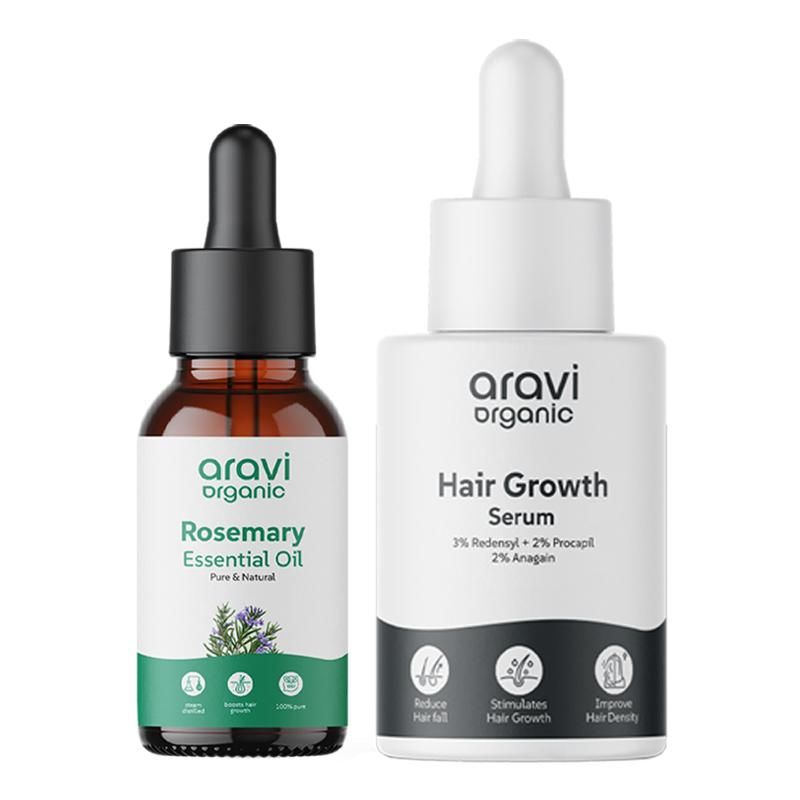 Buy Aravi Organic Rosemary Oil And Hair Growth Serum Combo Online