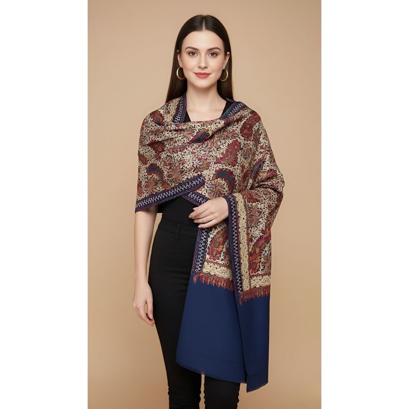 Buy MUFFLY Premium Woolen Women's Shawl Heritage Woven Design Online