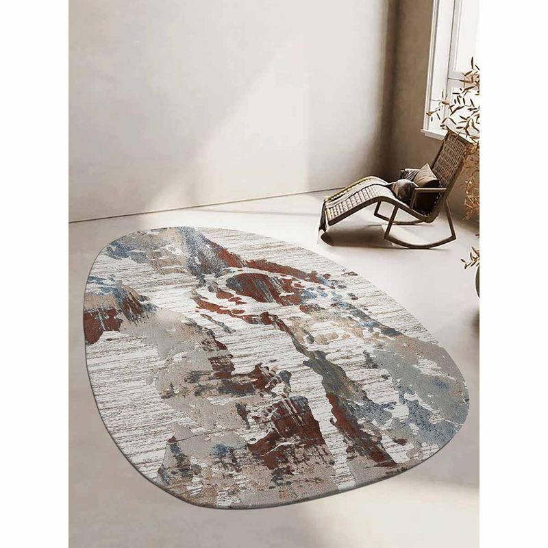 Buy OBSESSIONS Abstract Multi-Color Polypropylene Oval Shape Carpet ...