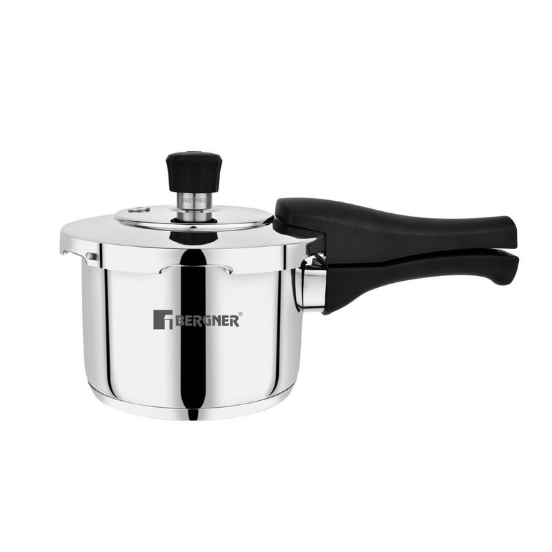 Buy Bergner Pura Stainless Steel Pressure Cooker With Outer Lid- 1.5 ...