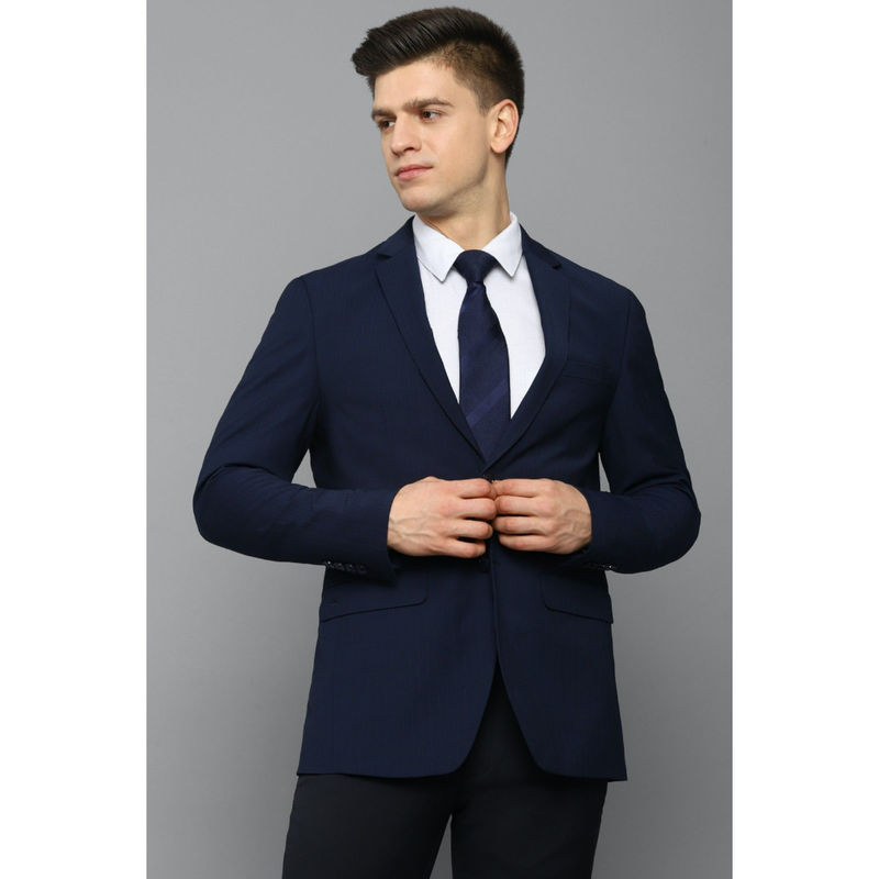 Buy Louis Philippe Men Navy Blue Blazer Online
