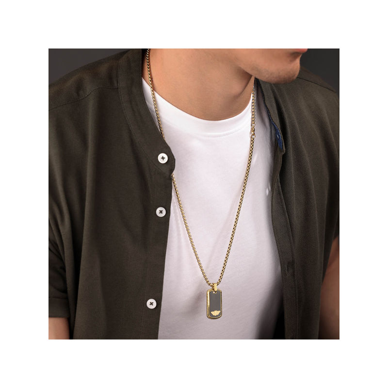 Buy Police Gold Stainless Steel Necklace Online