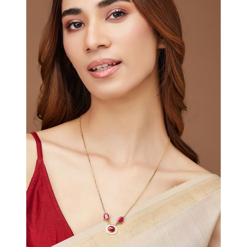 Buy Fabindia Red Long Necklace Online