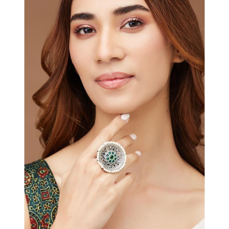 Buy Fabindia Multi-Color Metal Ring Online