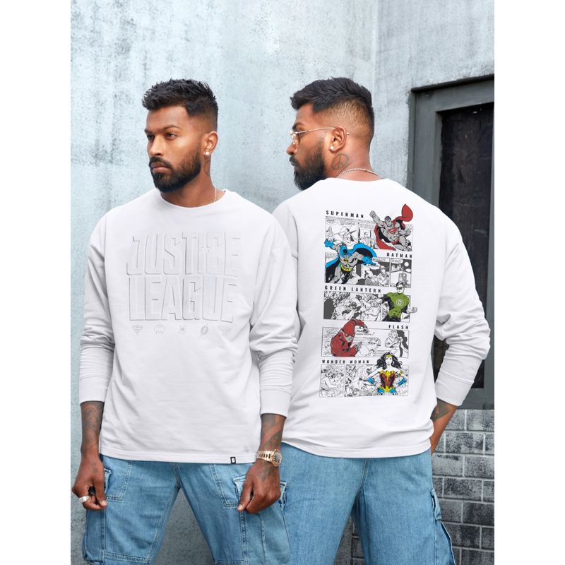 The Souled Store Dawn Of Justice Cotton Oversized Men Full Sleeve T ...