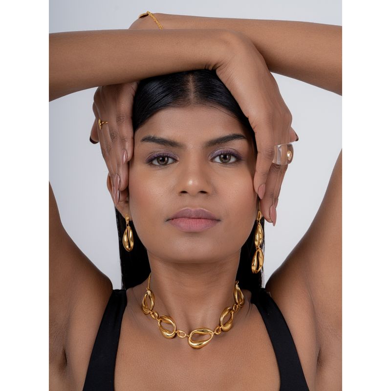 Buy Osvag India Hoop In Hoop Choker Necklace With Earrings Online