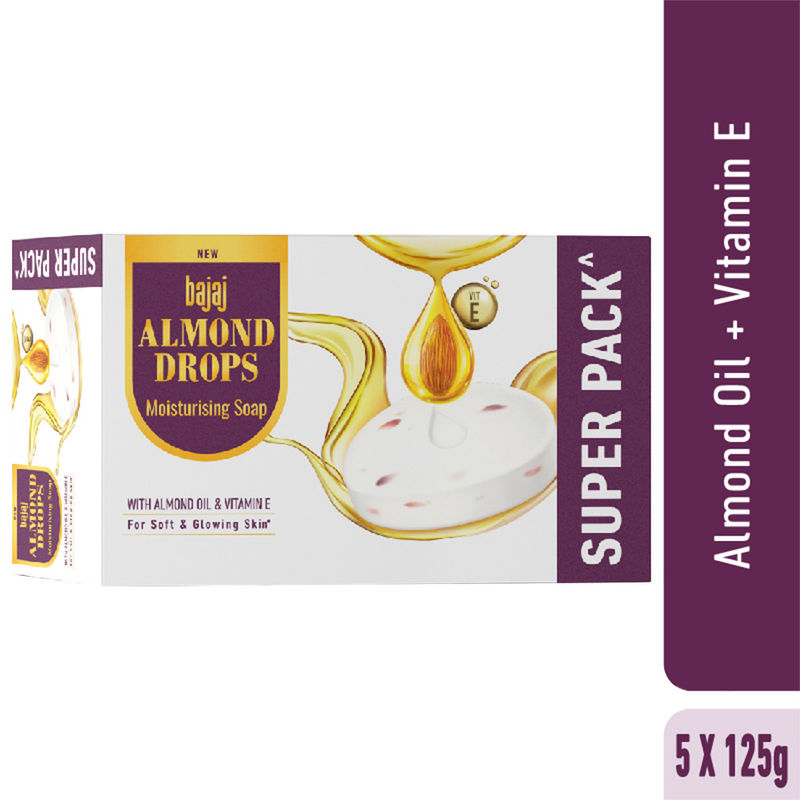 Bajaj Almond Drops Moisturizing Soap - Pack Of 5: Buy Bajaj Almond ...